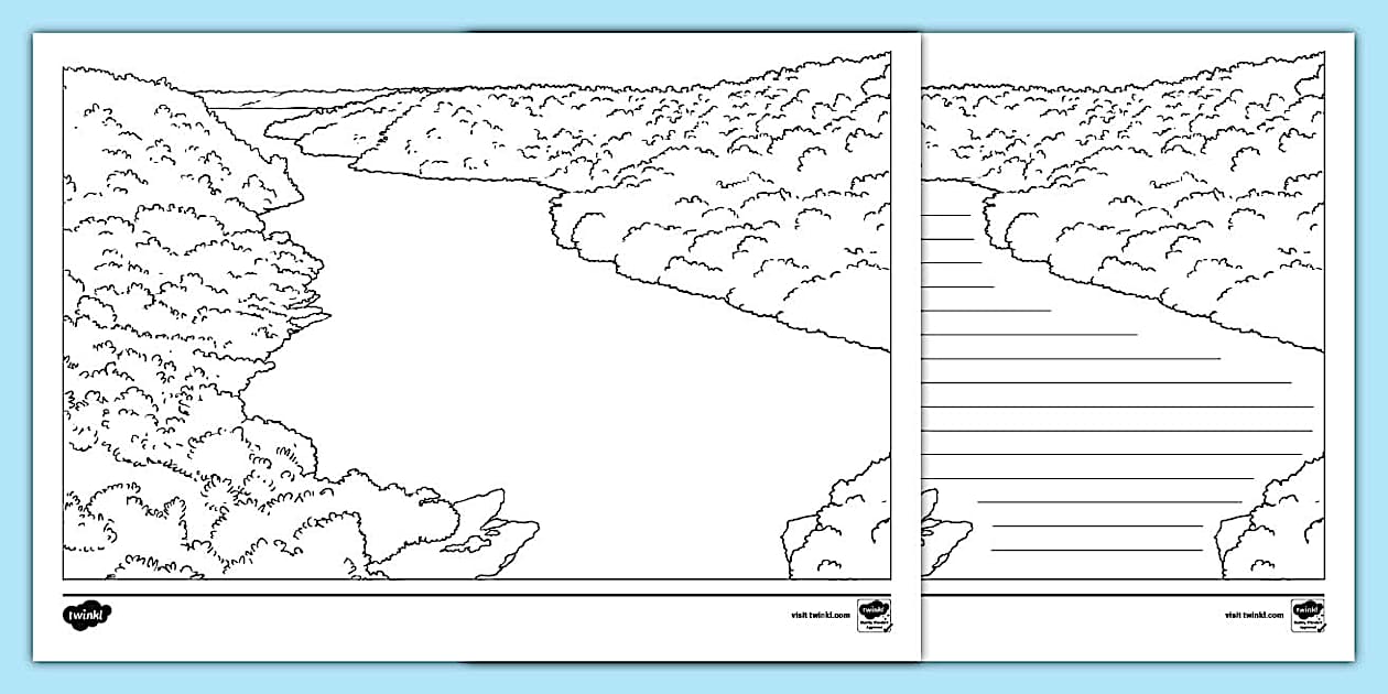 River Writing Frame (Teacher-Made) - Twinkl