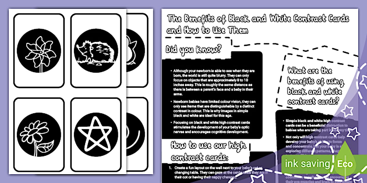 Benefits Black & White Contrast Cards and How to Use Them