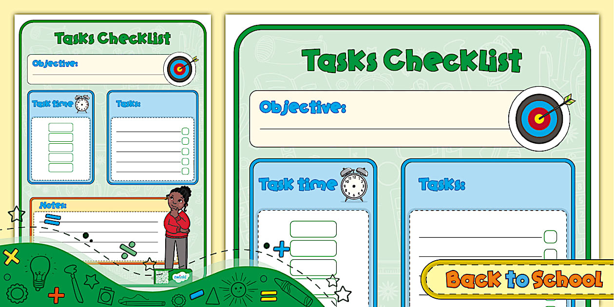 Daily Classroom Tasks Checklist Poster (teacher made)