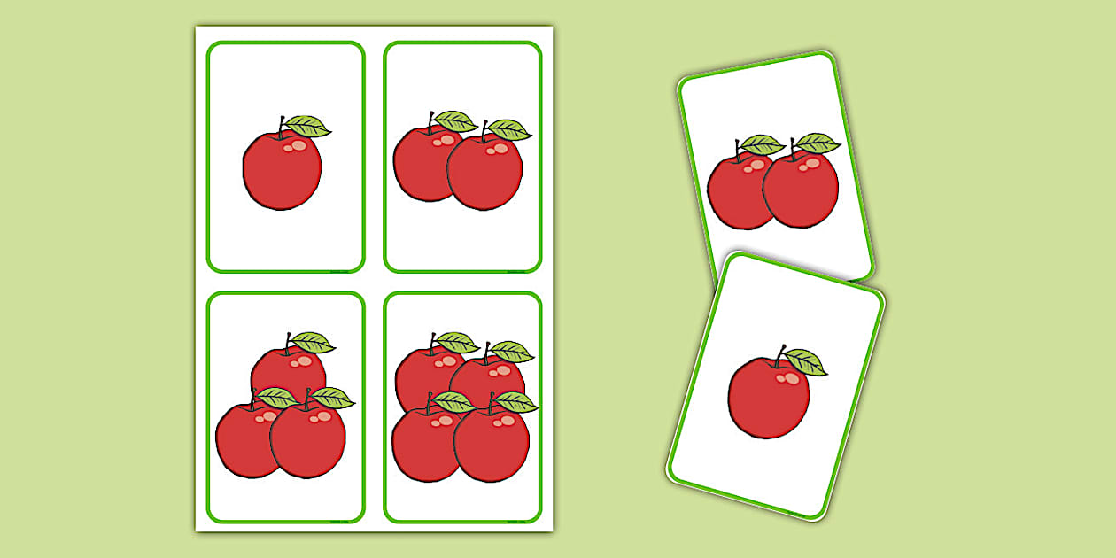 👉 Apples Subitising to 5 Picture Cards - KS1 - Twinkl