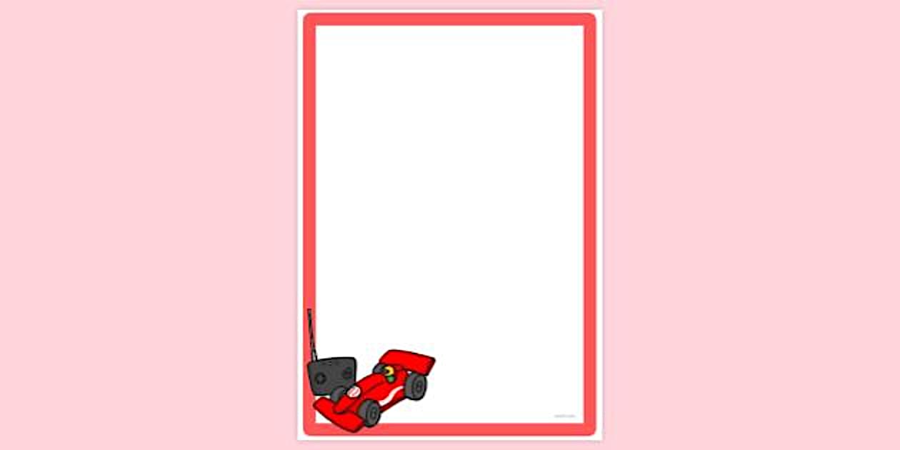 Remote Control Car Page Border | Page Borders | Twinkl