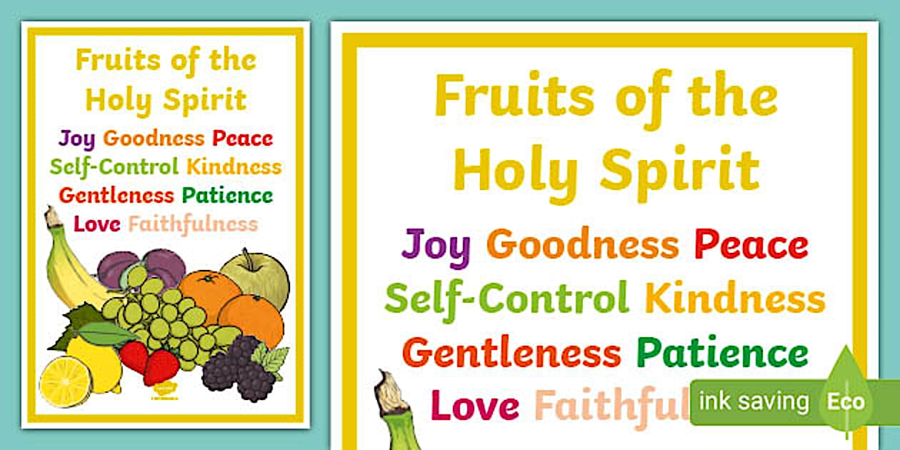 Editable Fruits of the Holy Spirit Poster - Twinkl