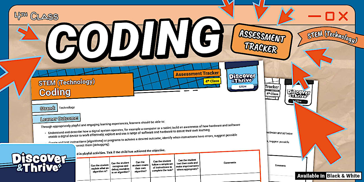 STEM Coding Assessment Tracker {Teacher Aid}