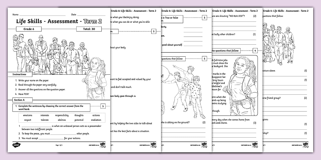 Life Skills Grade 6 Term 2 Assessment - Intermediate Phase