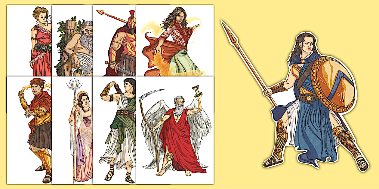 Greek Gods Large Display Cut Out Pack - Twinkl