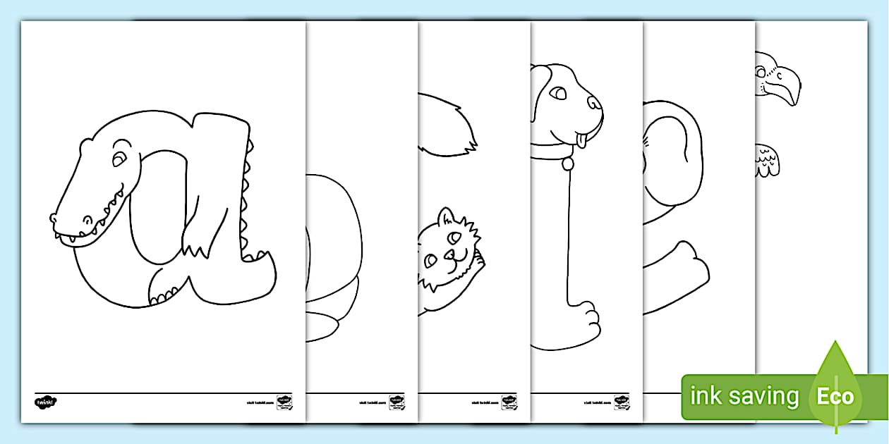 Alphabet Letter Colouring Pages