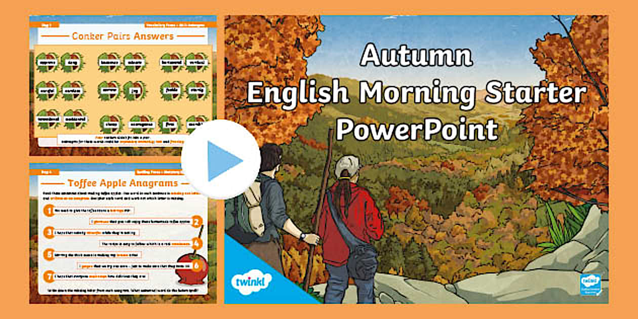 Year 5 English Autumn Morning Starter PowerPoint - Twinkl
