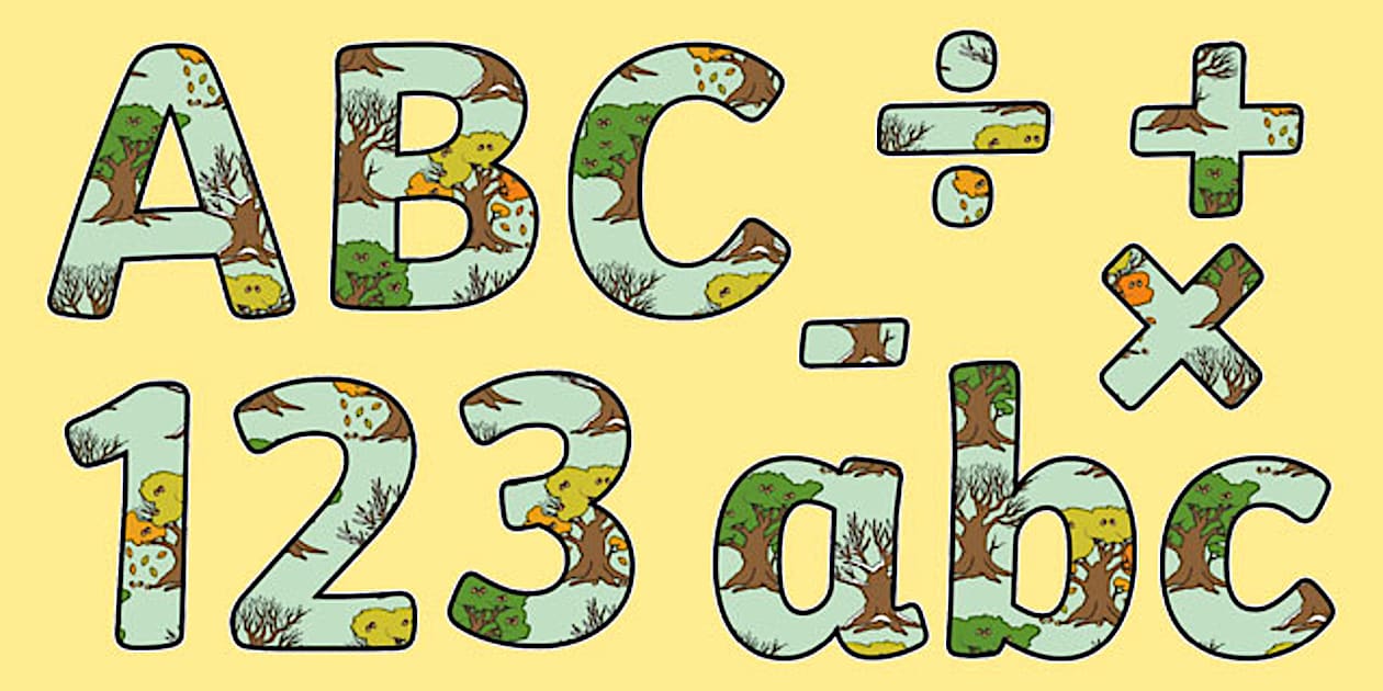 Seasonal Changes Themed Display Letters and Numbers Pack