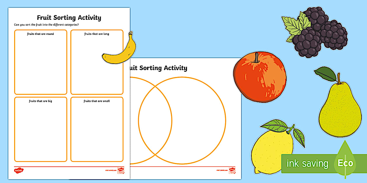 Fruit Sorting Worksheet / Worksheets (teacher made) - Twinkl