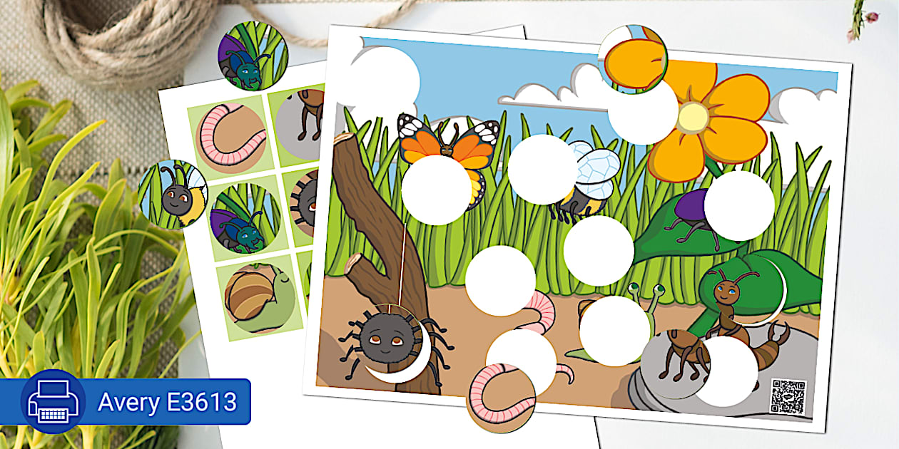 Minibeasts Sticker Puzzle - Fix the Picture Activity