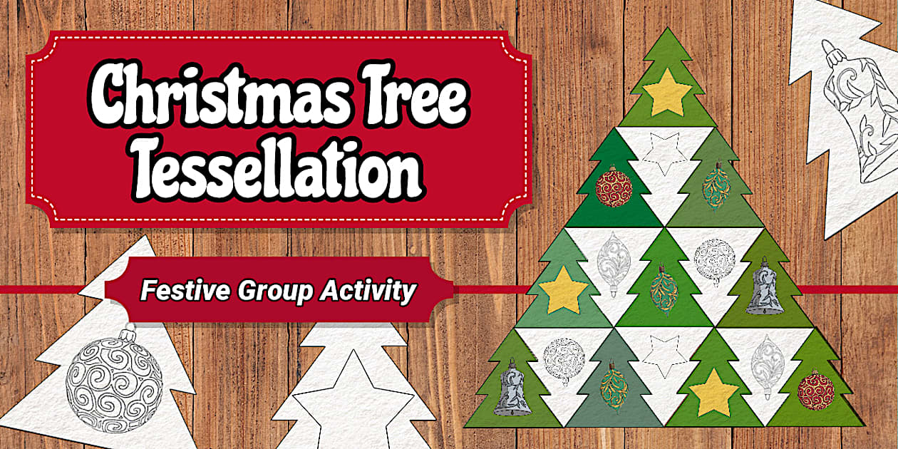 Christmas Tree Tessellation Collaborative Art Project