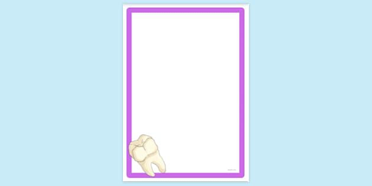 Simple Blank Tooth Page Border | Page Borders | Twinkl