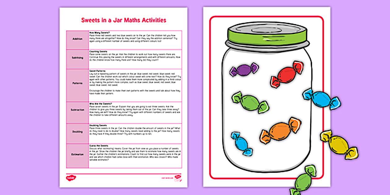 👉 EYFS Sweets in a Jar Maths Activities - Twinkl