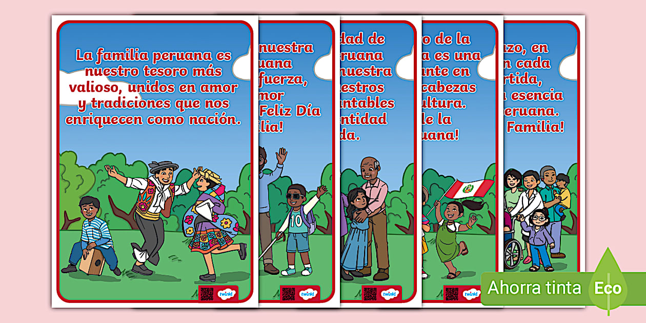 Afiches: Frases por el Día de la Familia Peruana - Twinkl