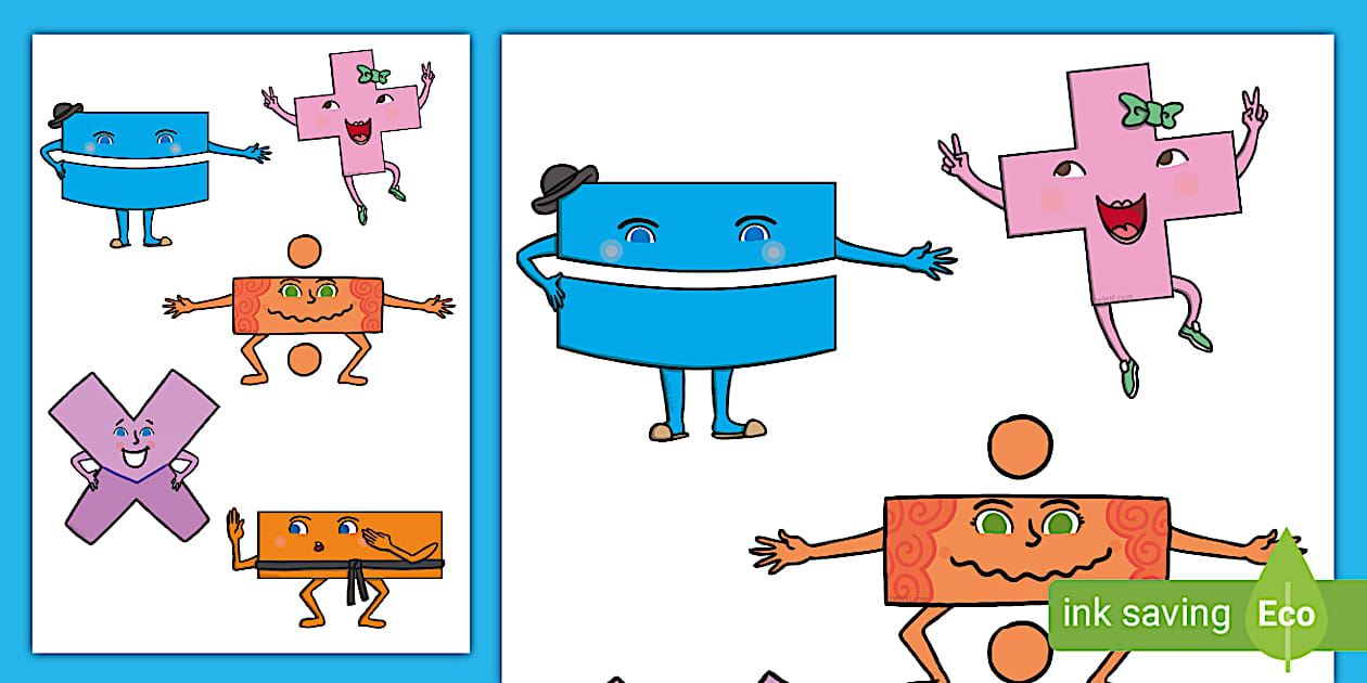 Maths Clip Art Cut-Outs (Teacher-Made) - Twinkl