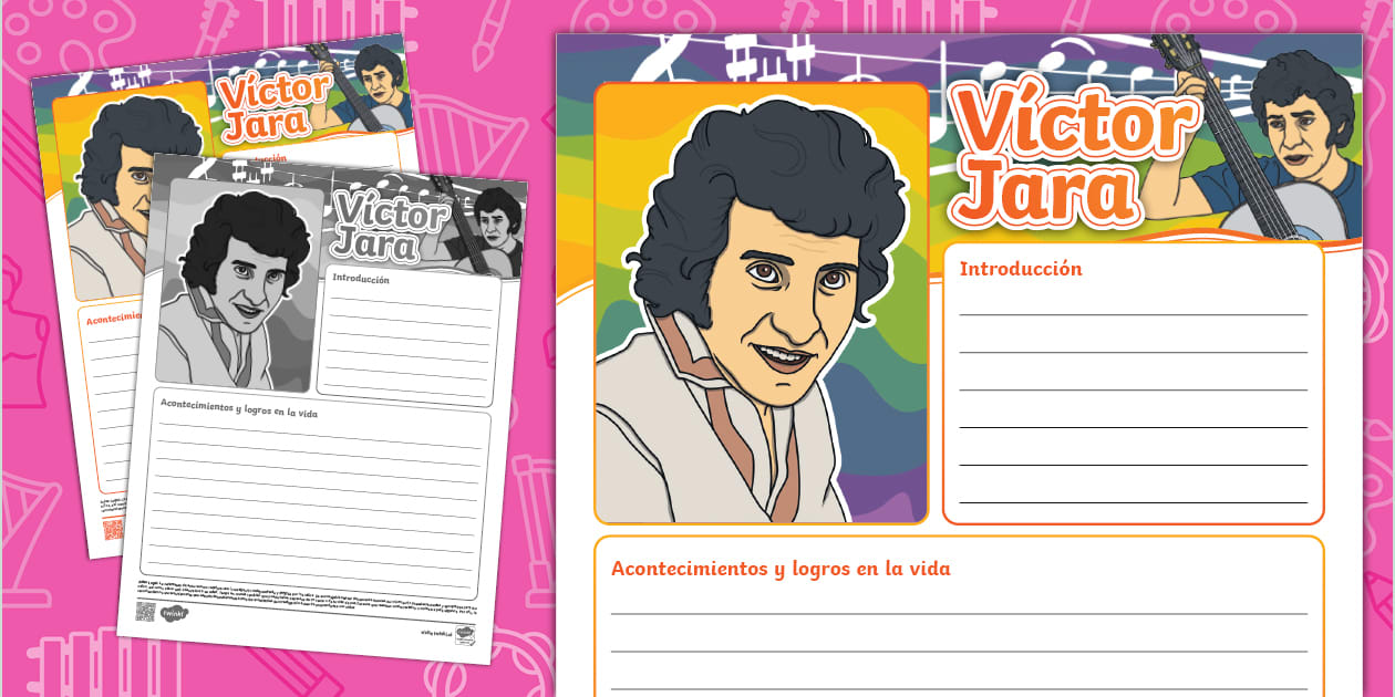 Guía de Trabajo: Biografía de Víctor Jara - Twinkl