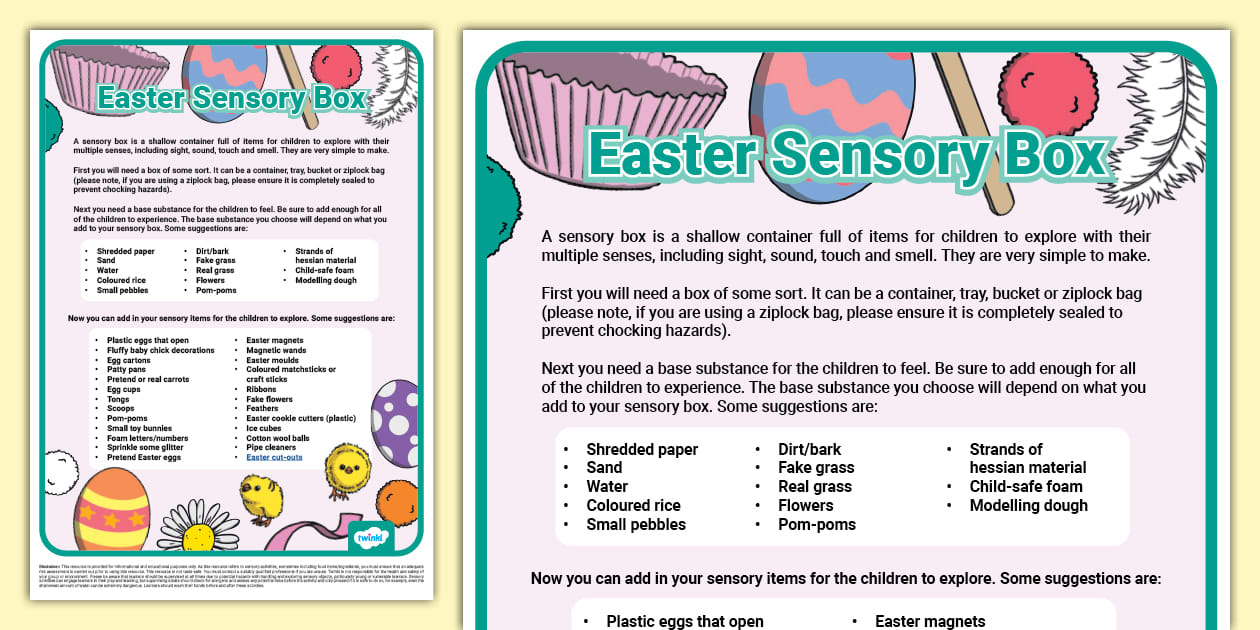 Easter Sensory Box Ideas (teacher made) - Twinkl