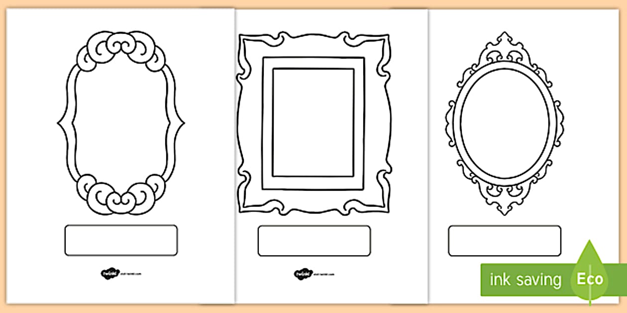 My Self-Portrait Blank Picture Frame Templates - Twinkl