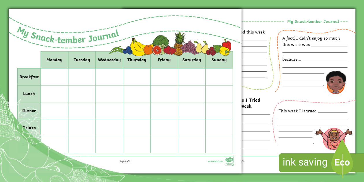My Snack-tember Journal (teacher made) - Twinkl