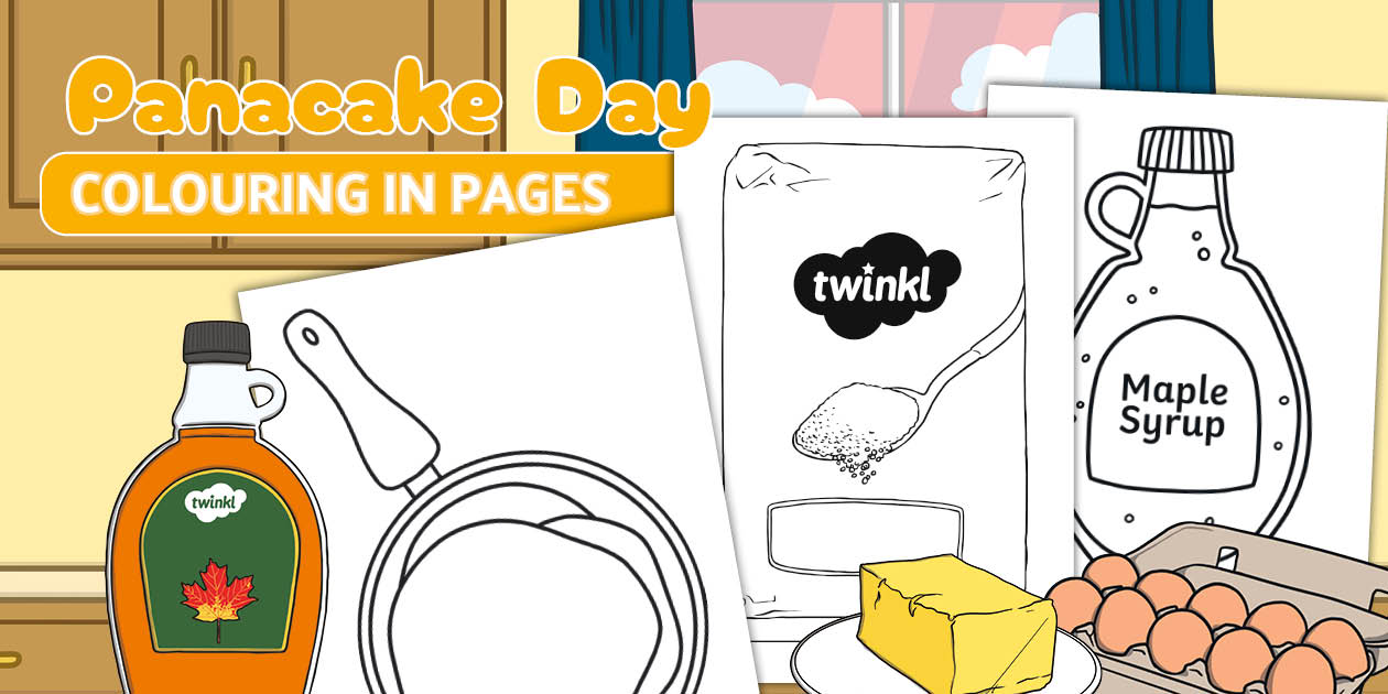 Shrove Tuesday Colouring Pages - Pancake Day