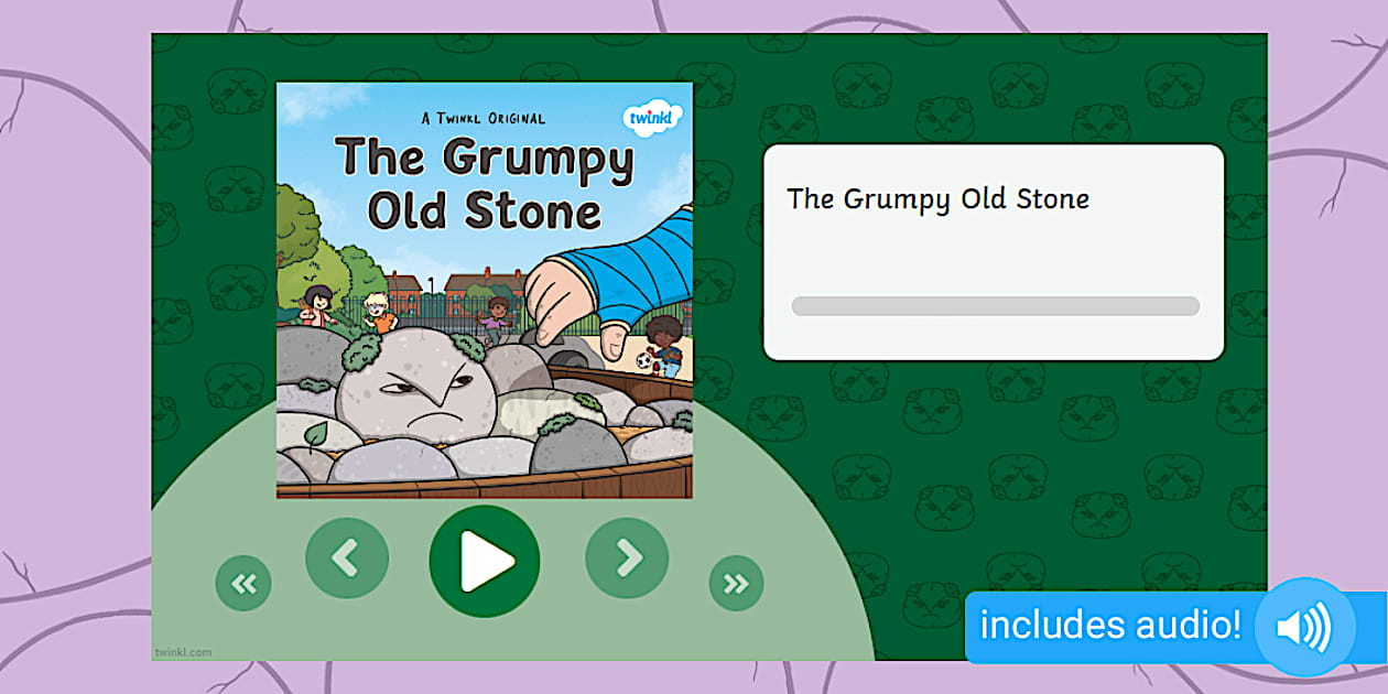The Grumpy Old Stone Listen and Follow Audio Story - Twinkl