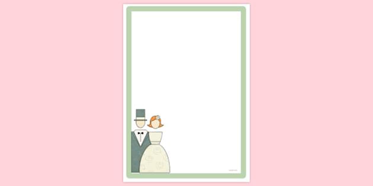 Wedding Page Border | Page Borders (teacher made) - Twinkl