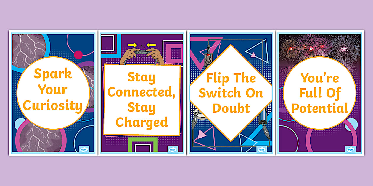 STEM Motivational Posters – Electricity - Twinkl