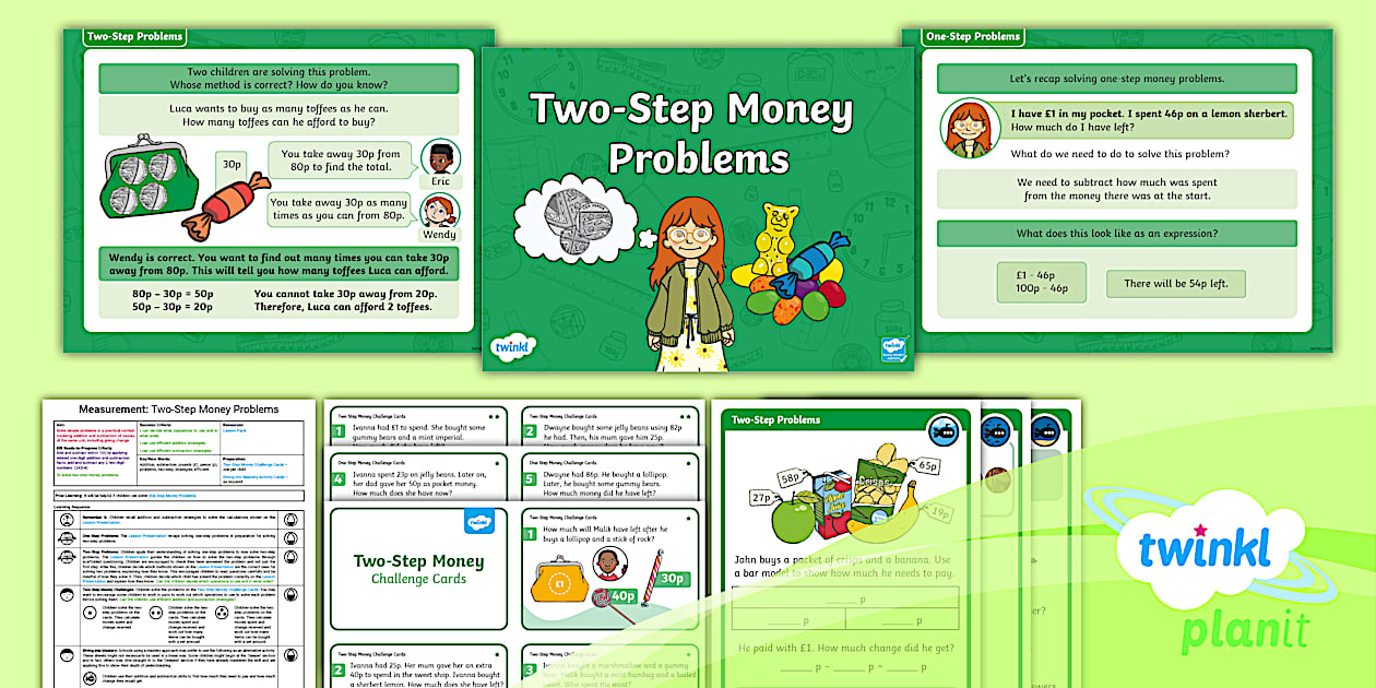 👉 Year 2 Solving Two-Step Money Problems PlanIt Maths