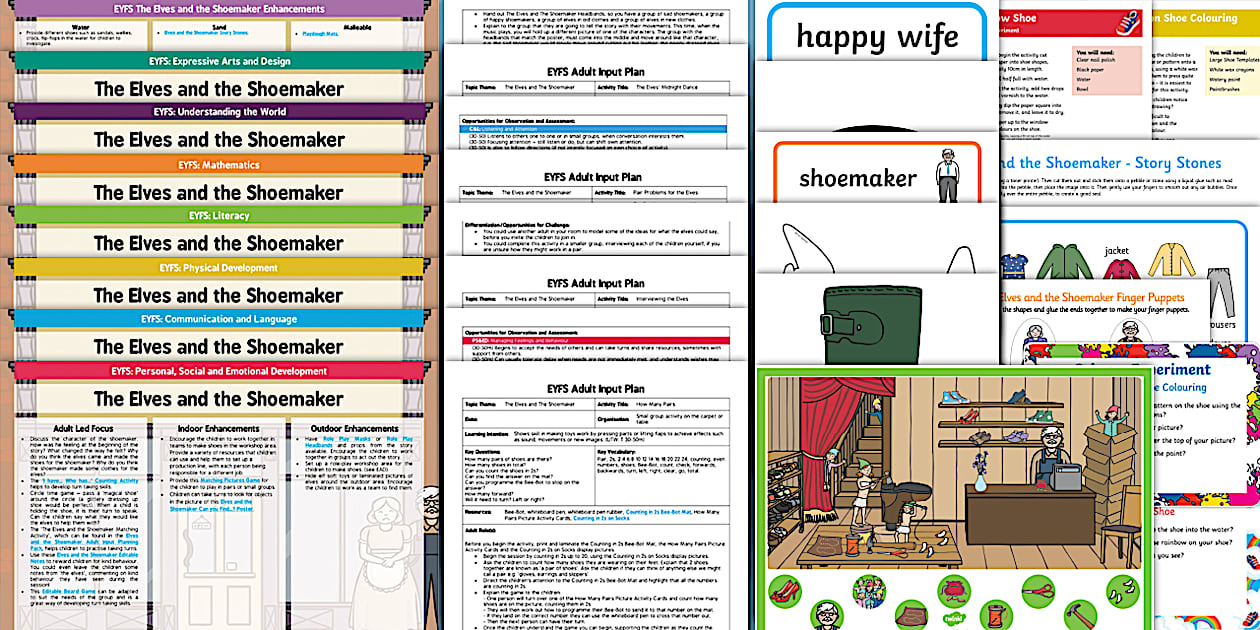 EYFS The Elves and the Shoemaker Lesson Plan, Enhancements and Resource ...