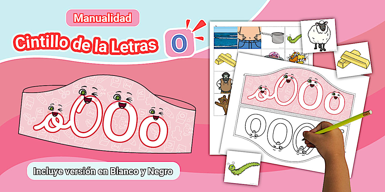 Manualidad Cintillo Letras - O