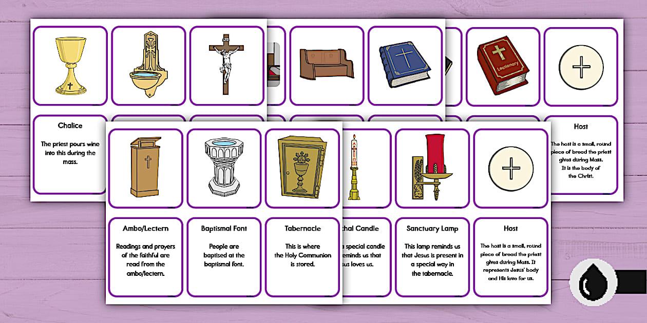 Items I See in the Catholic Church Matching Cards
