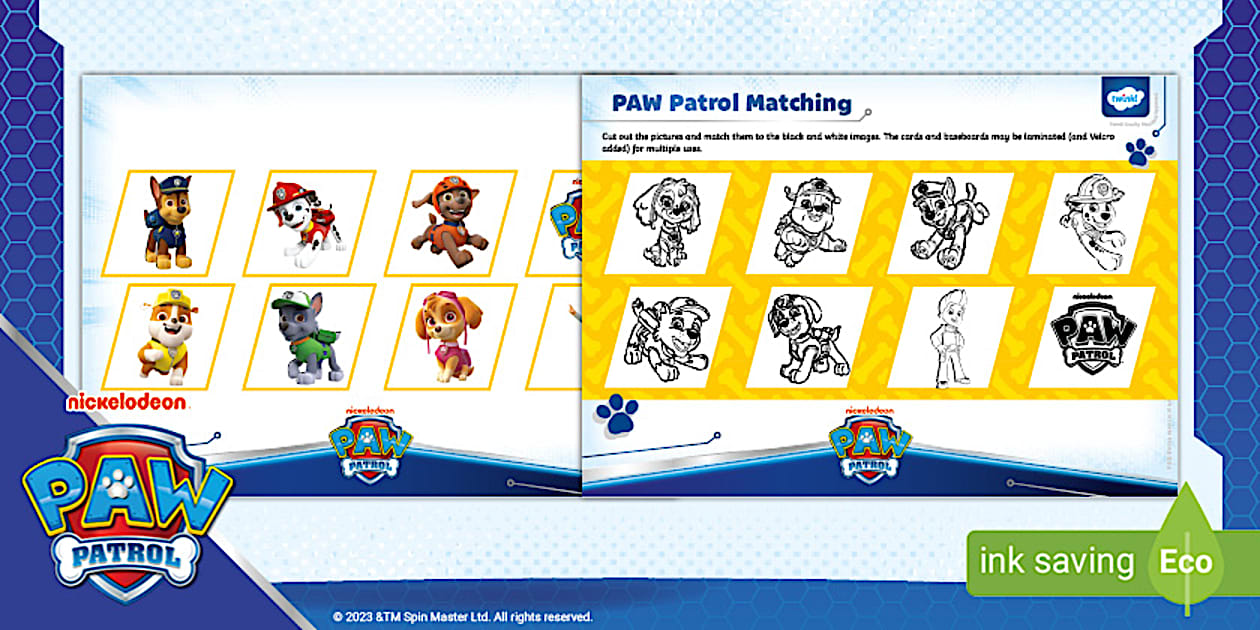 FREE! - PAW Patrol: Matching Pictures Activity - Twinkl