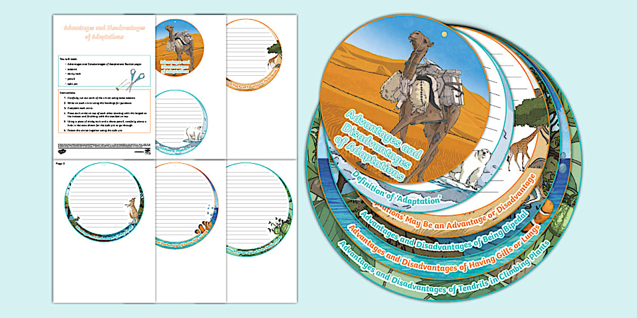 Advantages and Disadvantages of Adaptations Circles Booklet
