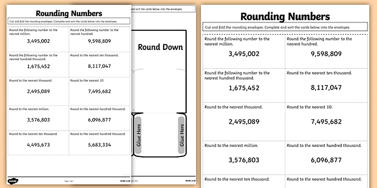 Editable Rounding Numbers Sorting Activity (teacher made)