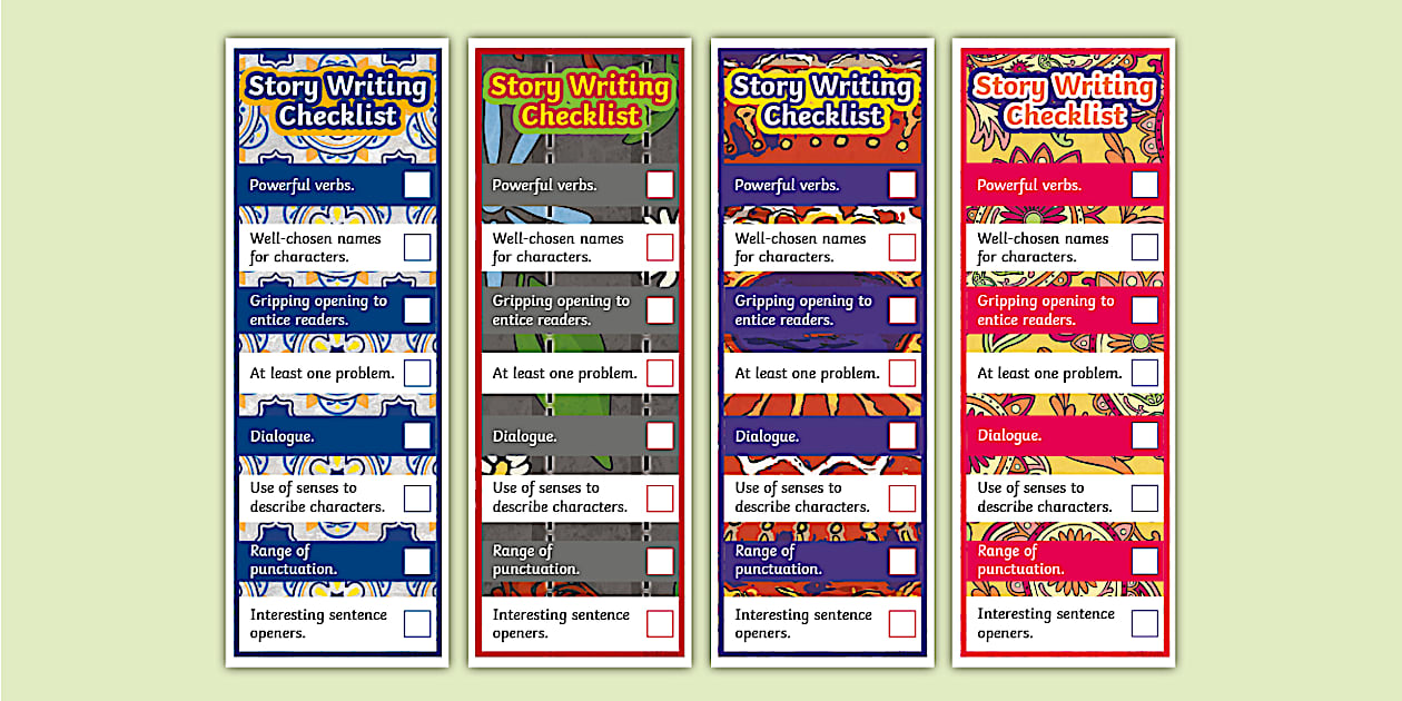 Story Writing Checklist Bookmarks (teacher made) - Twinkl