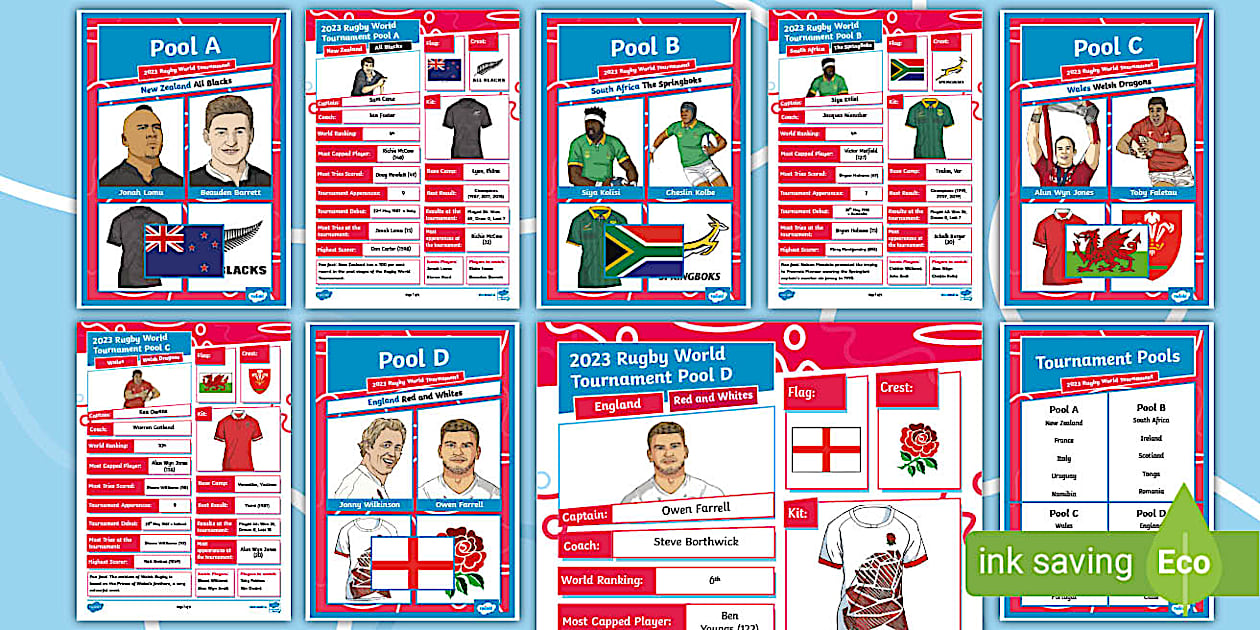 Rugby World Tournament Pools Resource Pack (teacher made)