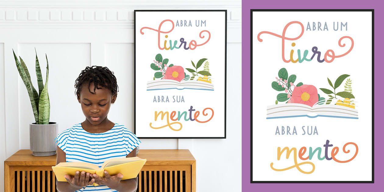 Abra um livro, abra sua mente (teacher made) - Twinkl