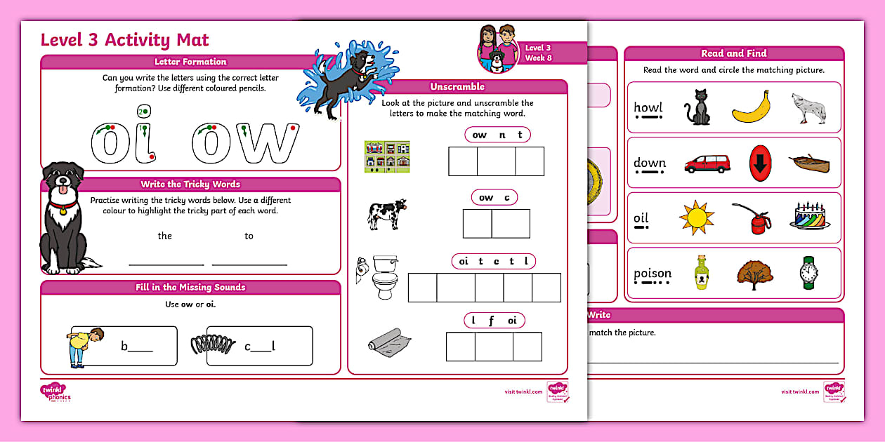 Level 3 Week 8 Activity Mat-Primary Resources - Twinkl
