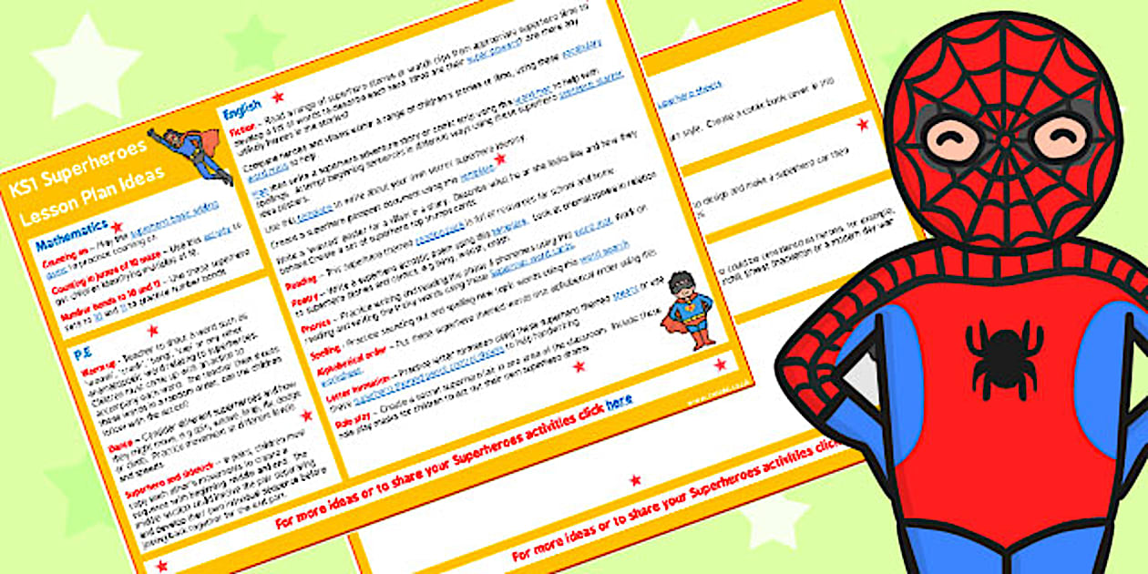 Superheroes KS1 Lesson Plan Ideas