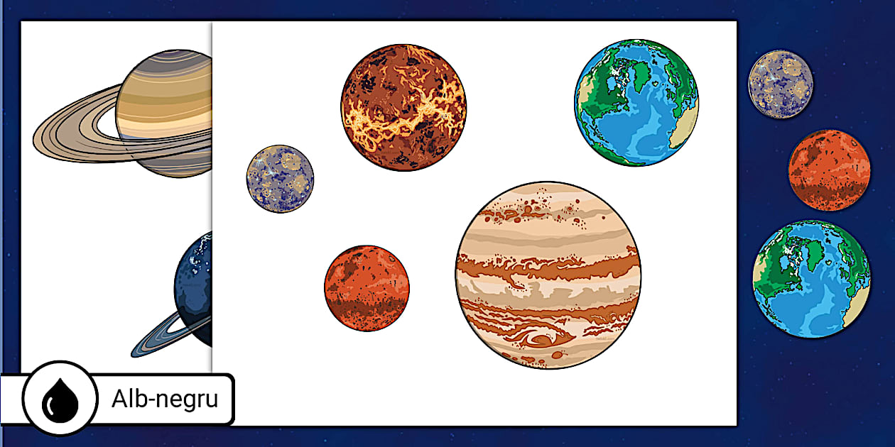 Planetele – Materiale decupabile