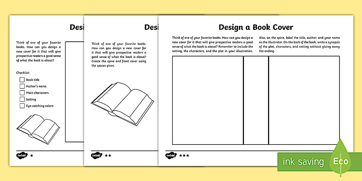 Design a Book Cover Differentiated Activity (Teacher-Made)