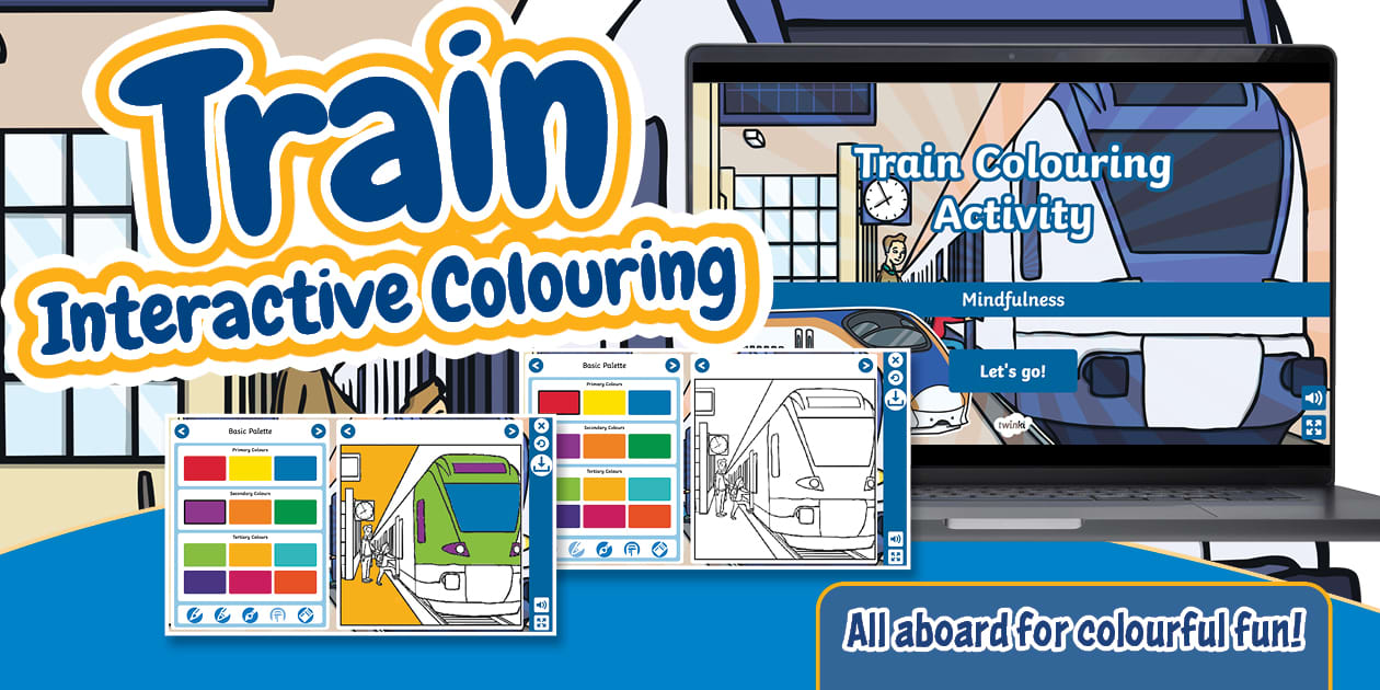 * NEW * Train Interactive Colouring