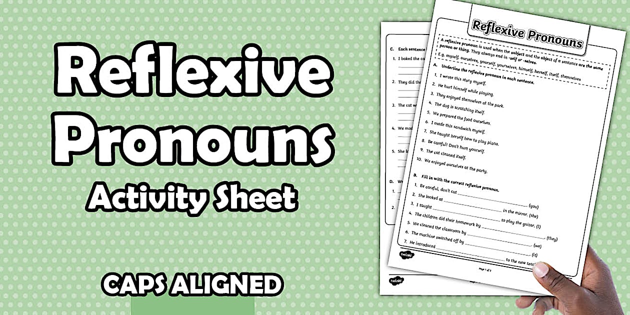Reflective Pronouns – Activity Sheet (CAPS Aligned)