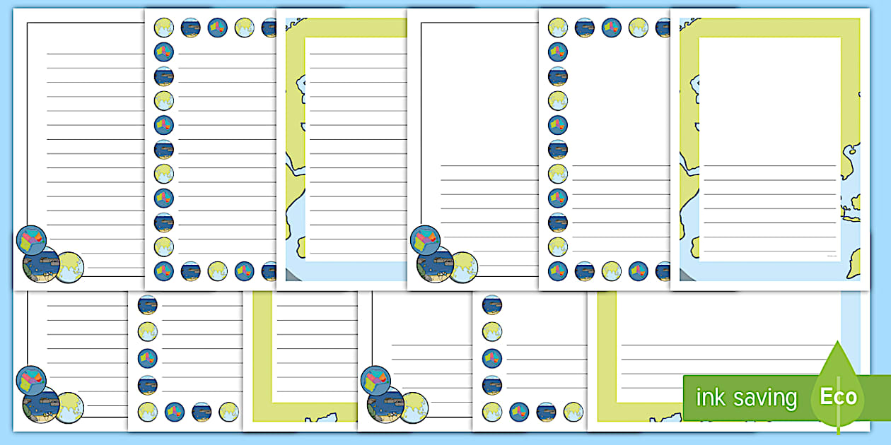 EYLF Geography Page Border Pack (Teacher-Made) - Twinkl