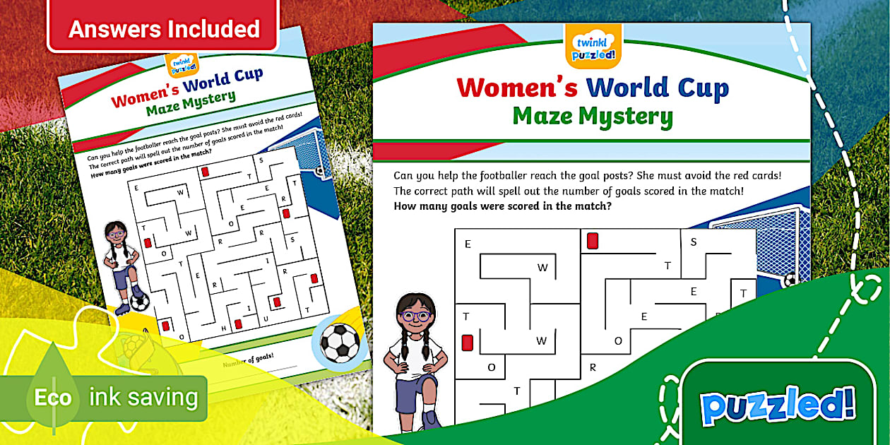 Football Pitch Maze - Twinkl Puzzled (teacher made) - Twinkl
