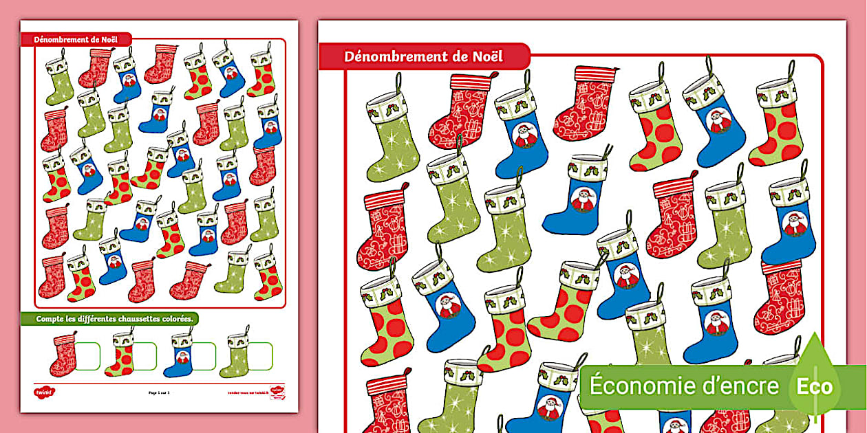 Dénombrement de Noël - maternelle (teacher made) - Twinkl