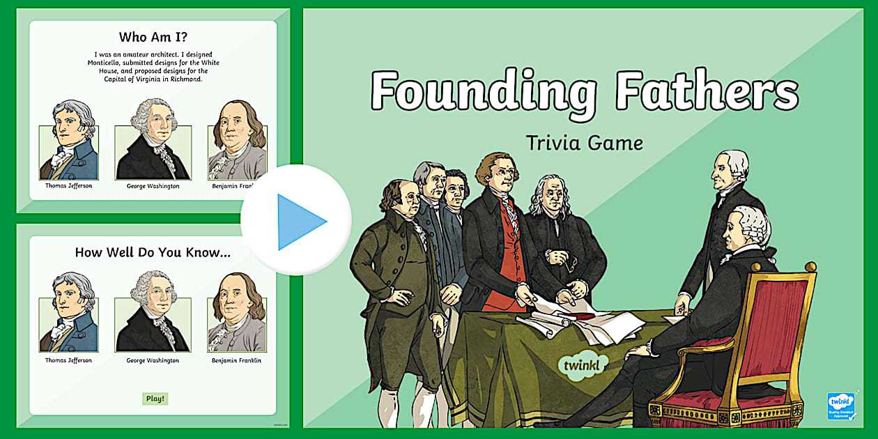 Founding Fathers Trivia Game PowerPoint for 3rd-5th Grade