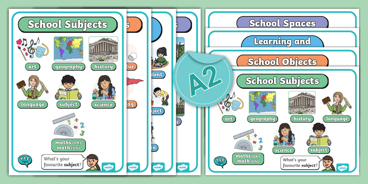 YLE Flyers School Vocabulary Poster - Twinkl