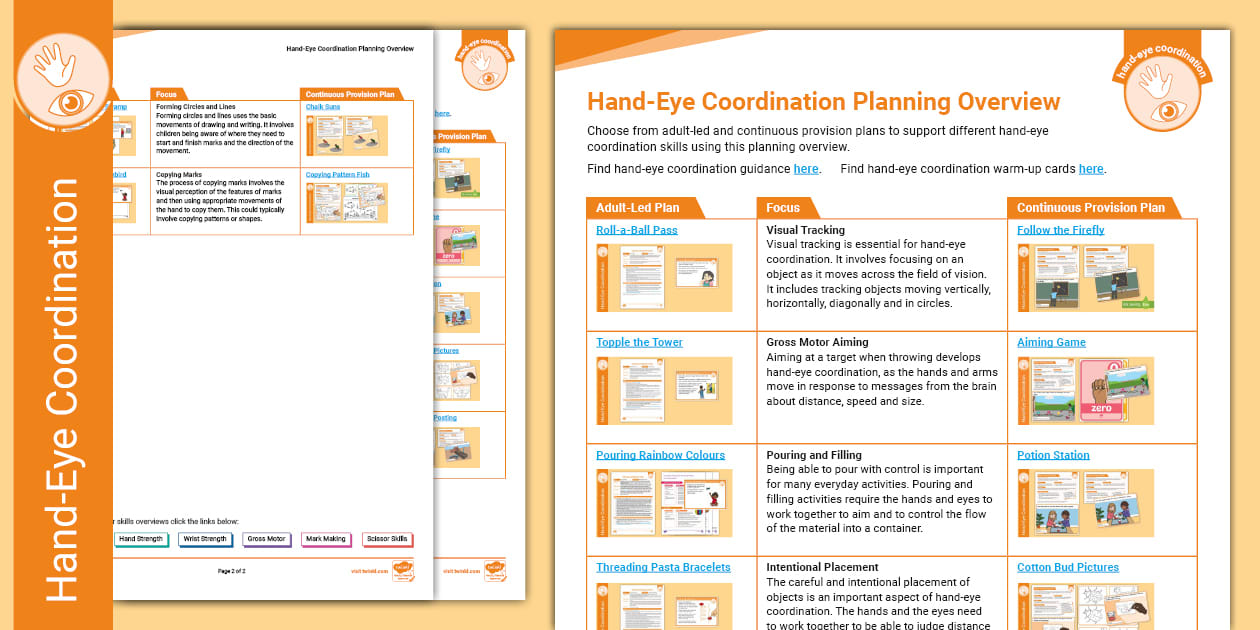 Fine Motor Skills Planning Overview: Hand-Eye Coordination