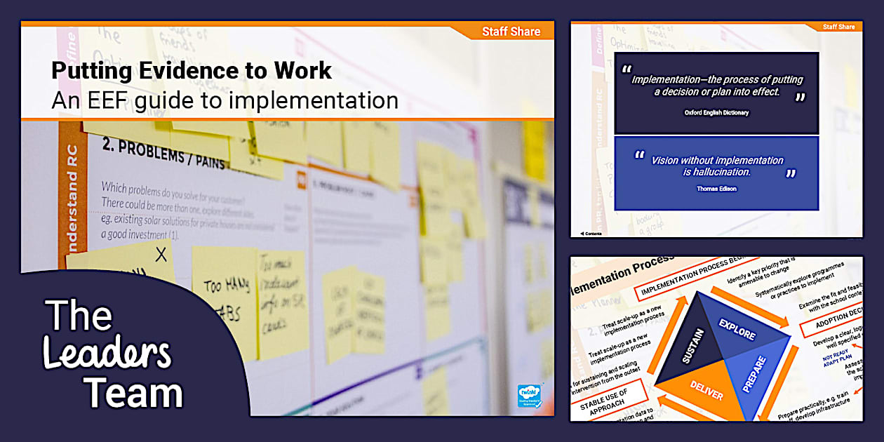 Staff Share: An EEF Guide to Implementation (teacher made)